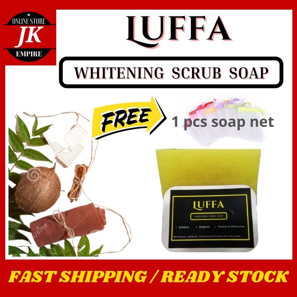 WHITENING & BRIGHTENING LUFFAH SCRUB SOAP 🔸 SABUN SKRUB LOOFAH HILANG ...