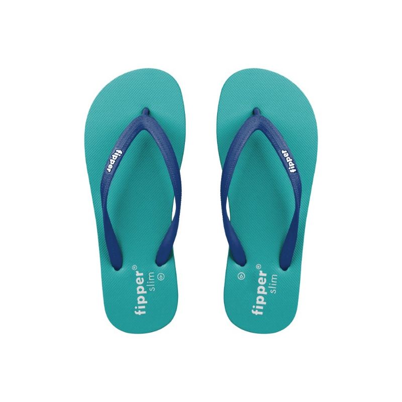 Original Fipper Slipper Slim Rubber For Women (Turquoise /Navy ...
