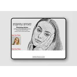 CreativeMarket – Stipple Effect Photoshop Action [windows] | Shopee ...