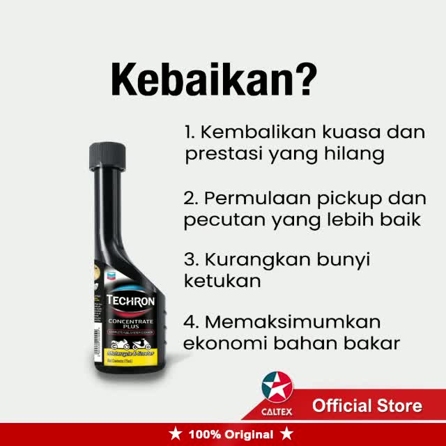 CALTEX Techron Concentrate Plus For Motorcycle Fuel System Cleaner ...