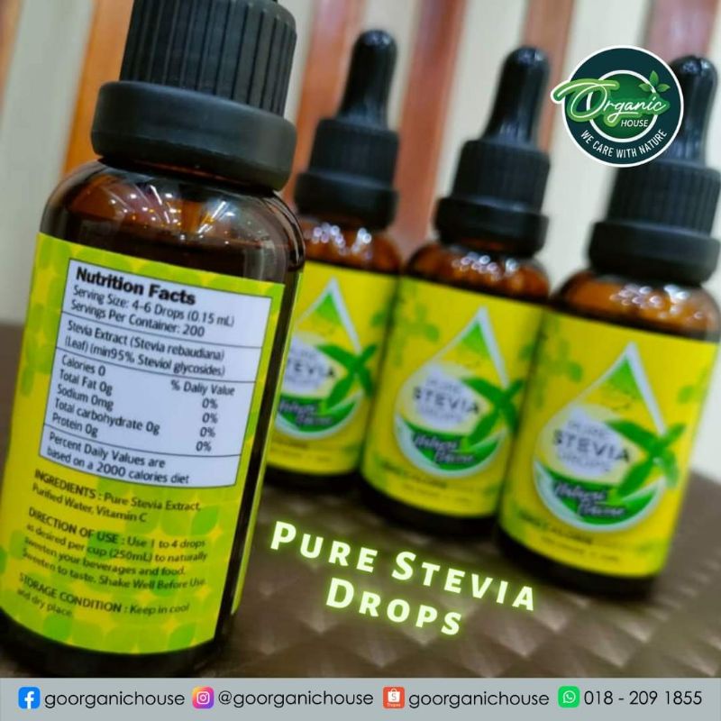 🔥PURE STEVIA DROPS Natural Flavour 30ML🔥 | Shopee Malaysia