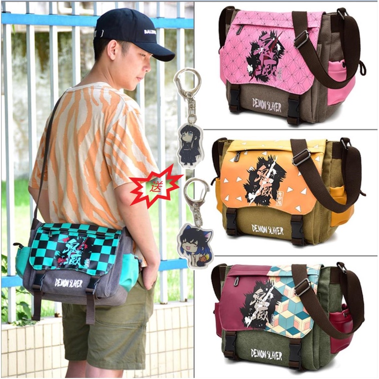 Anime Canvas Bag Demon Slayer Messenger Bag One Piece Chainsaw Man ...