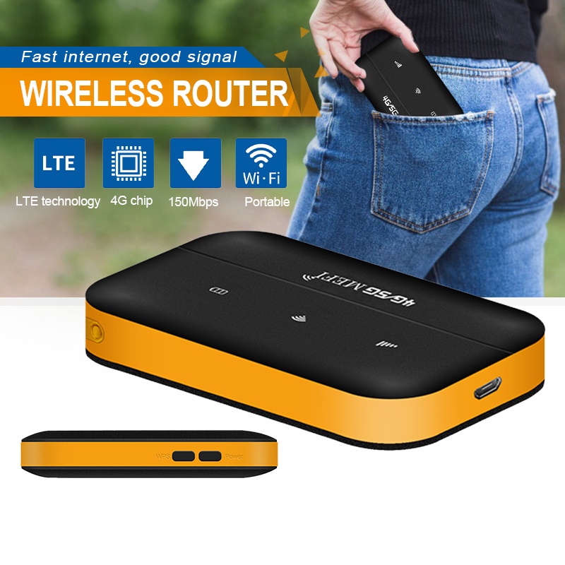 Portable Wireless Wifi Router 4G LTE Pocket Wifi Mifi LT600 LCD Siap ...