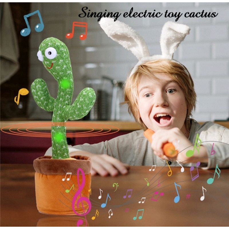 🔥Msia Stock🔥DANCING CACTUS build in 120 songs, can song and talk very ...