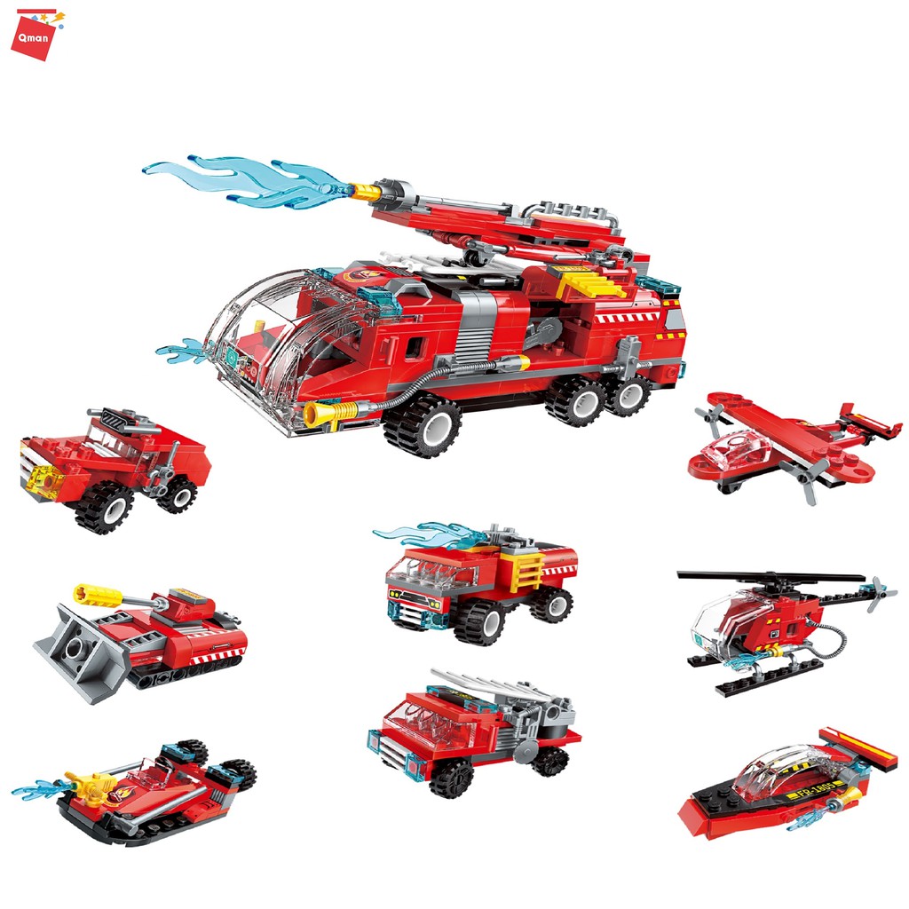 Lego Qman 1805 Fire Truck Squad Puzzle Toy | Shopee Malaysia