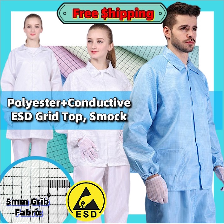 ESDS1056 (Direct Factory) ESD 5mm Grid Anti-Static Dust-proof Zipper ...