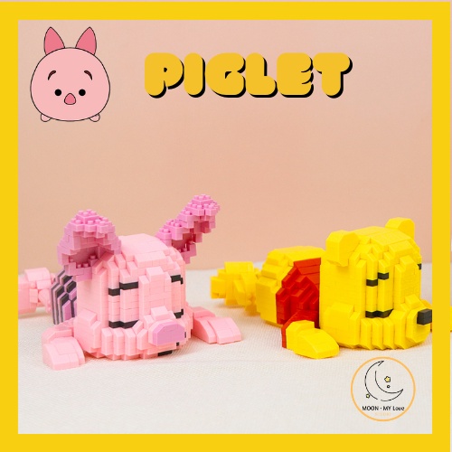 HC Magic Cute Disney Sleeping Lego Nano block Piglet迪士尼趴睡系列积木小猪皮杰 ...