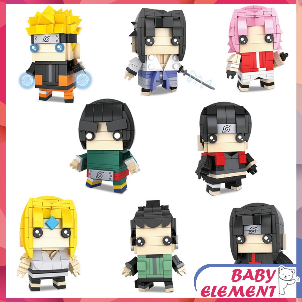 Naruto Building Blocks Cute Anime Characters BRICKS HEADZ Sasuke Sakura ...