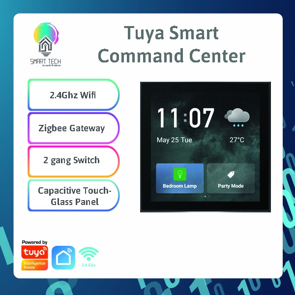 Tuya Smart Command Center/ 2 gang switch/wifi / zigbee/ android IOS/light switch/Smartlife ...