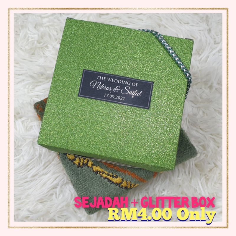 SEJADAH GLITTER BOX DOORGIFT DOOR GIFT GOODIES KAHWIN MURAH GIFTBOX ...