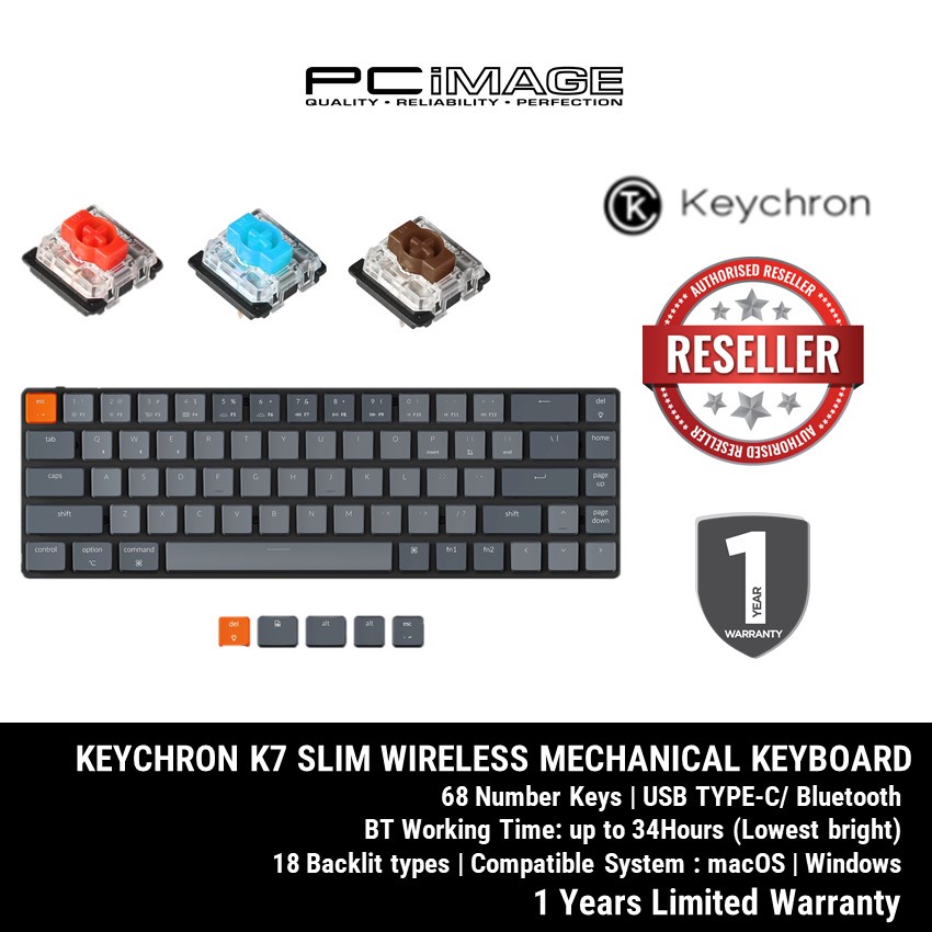 Keychron K7 Wireless Mechanical Gaming Keyboard | Shopee Malaysia