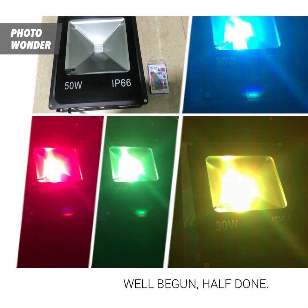 30w RGB led headlight changes 7 colors automatically, monolithic molded ...