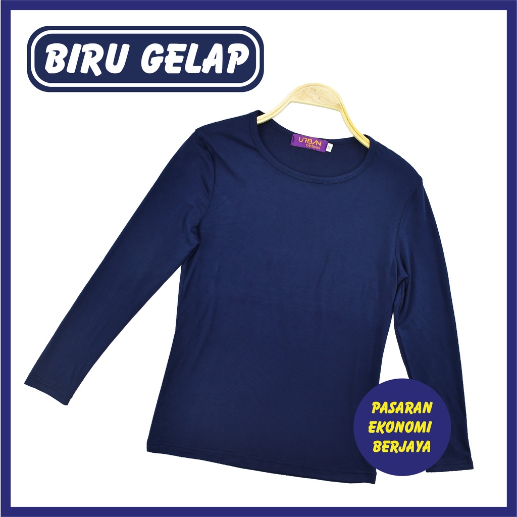 INNER BAJU DEWASA 8075# [S-8XL] PLUS SIZE KAIN MEMERI LICIN INNER EKSKLUSIF LENGAN PANJANG LADY ...