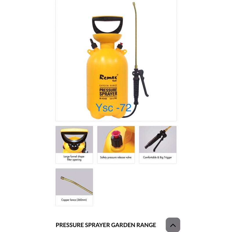REMAX PRESSURE SPRAYER GARDEN RANGE 3L,5L,8LITER | Shopee Malaysia