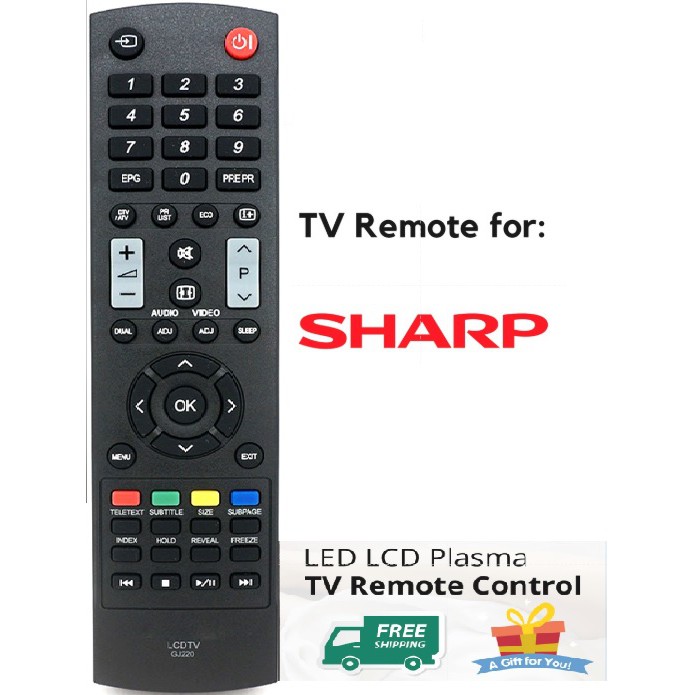 Remote Control GJ220 For SHARP LCD LED TV AUDIO VIDEO LC-19LE320E 22LE320E 26LE320E 32LE320E LC ...