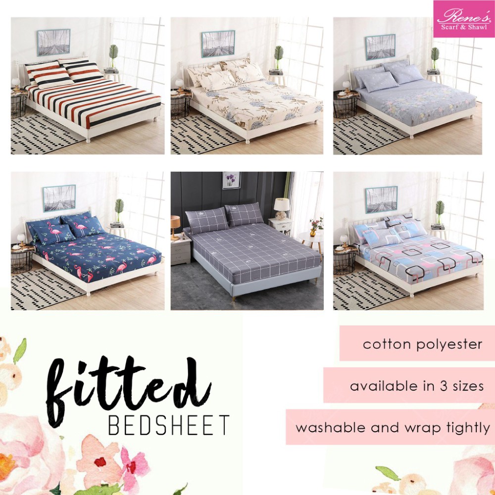PROMOSI RAYA!!! Cadar Bedsheet Kualiti Fitted Cadar Tilam Getah Murah ...