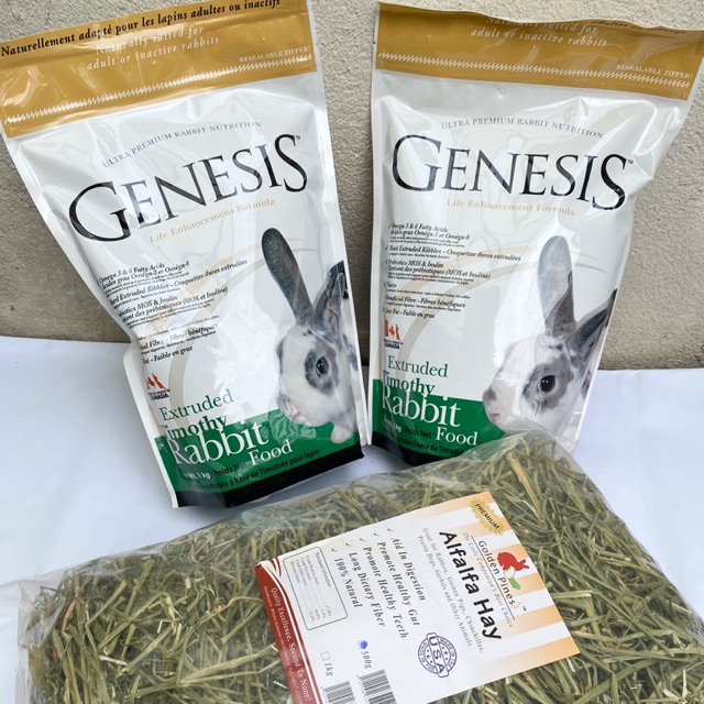 SUPER SAVER - Genesis Extruded Timothy Rabbit Food (1kg x 2) + 500g ...
