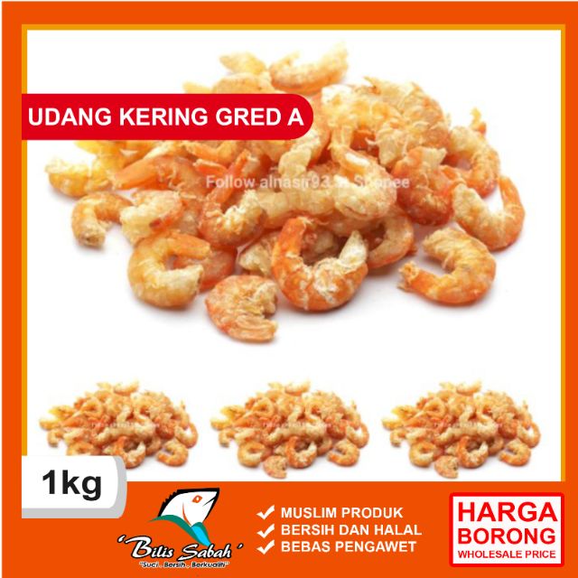 [SALE] Udang Kering Original Sabah Gred A | Shopee Malaysia