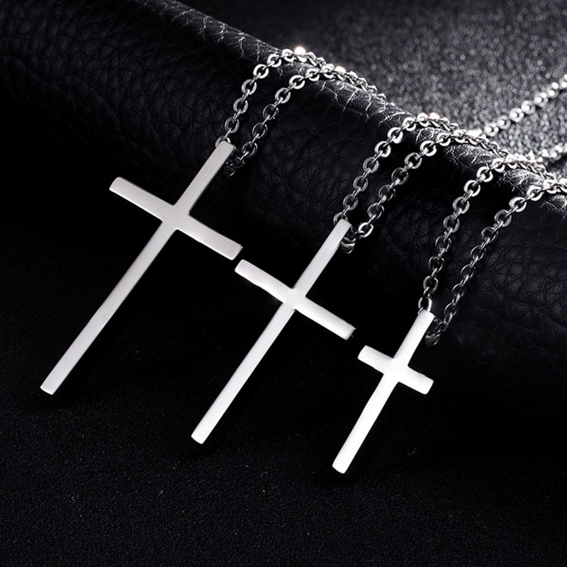 Titanium Steel Cross Pendant Necklace for Men Women Minimalist Jewelry ...
