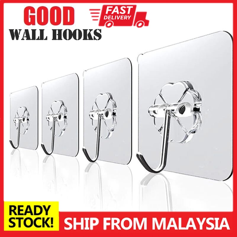 Magic hook, kitchen without nails transparent strong sticky heavy ...