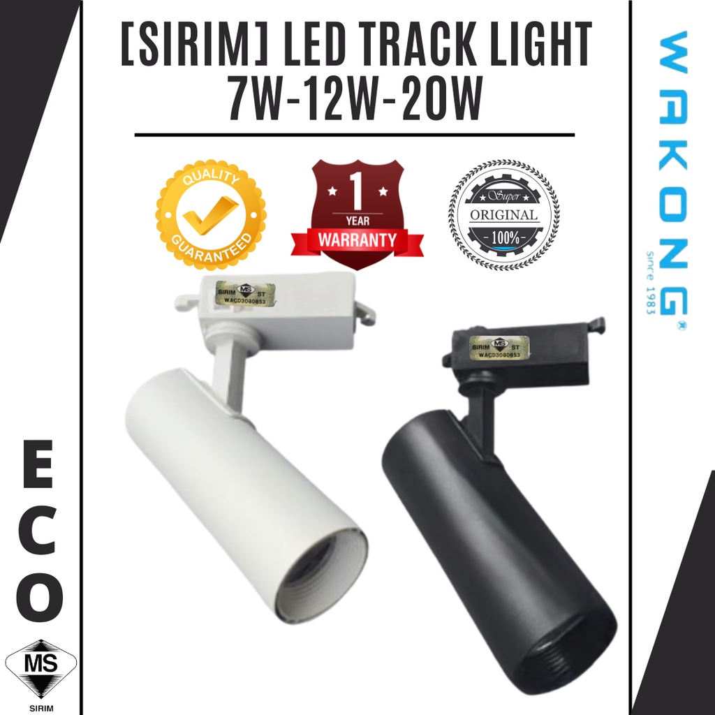 🔥[SIRIM] LED Track Light 7W 12W 20W Spotlight Ceiling Lighting Spot ...