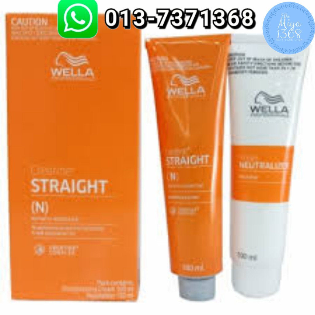 Wella Straight Hair Straightening Cream (100ml + 100ml) Ubat Rebonding ...