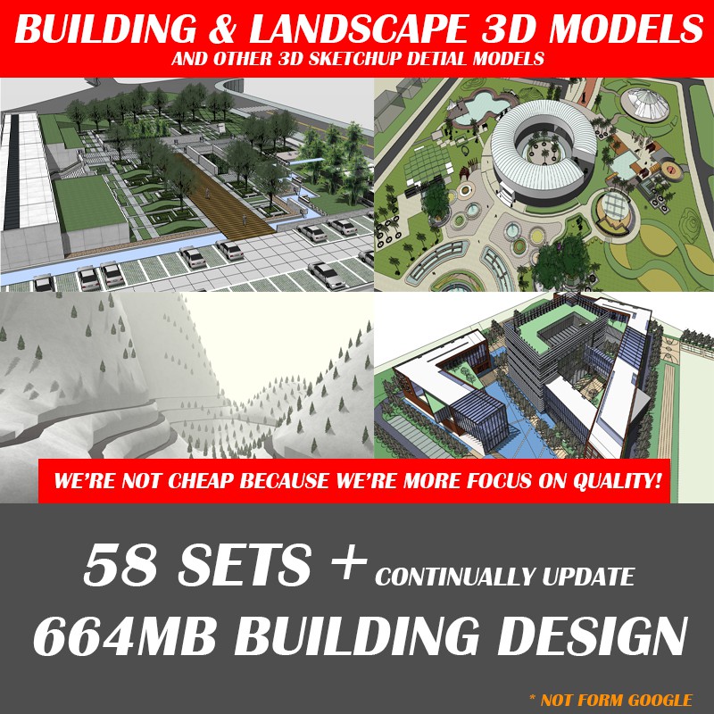 🔥PREFERRED🔥🔥BUILDINGS, BANK, LANDSCAPING DESIGN SKETCHUP DETAIL 3D ...