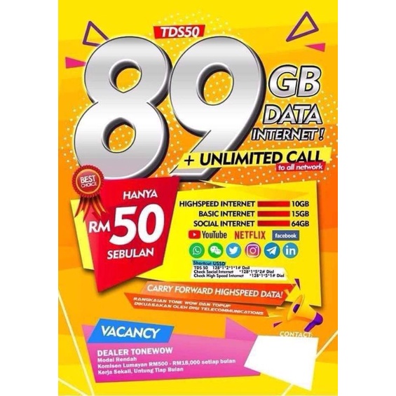 Simkad Tonewow (Digi) | Shopee Malaysia