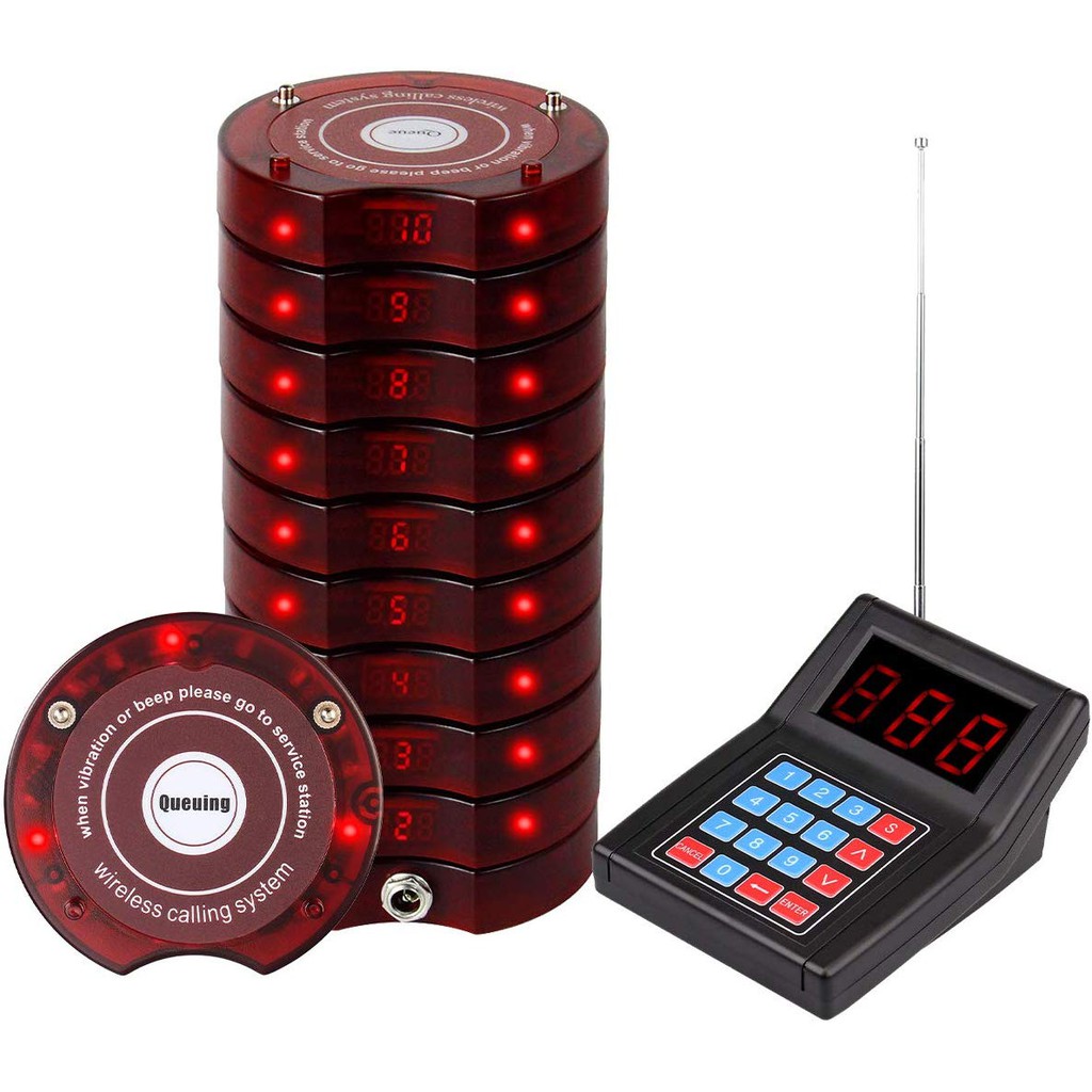 Retekess SU-668 Pager Restaurant With 10 Pager Receivers For Hospital ...