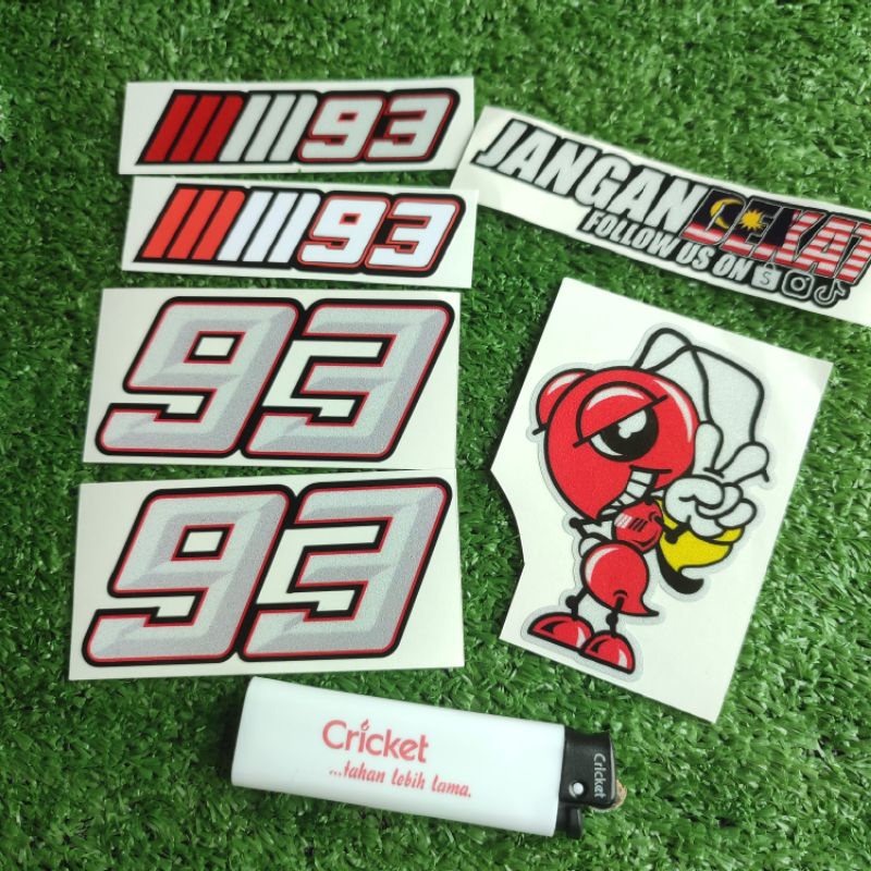 Sticker 93 Mark Marquez Pantul cahaya | Shopee Malaysia