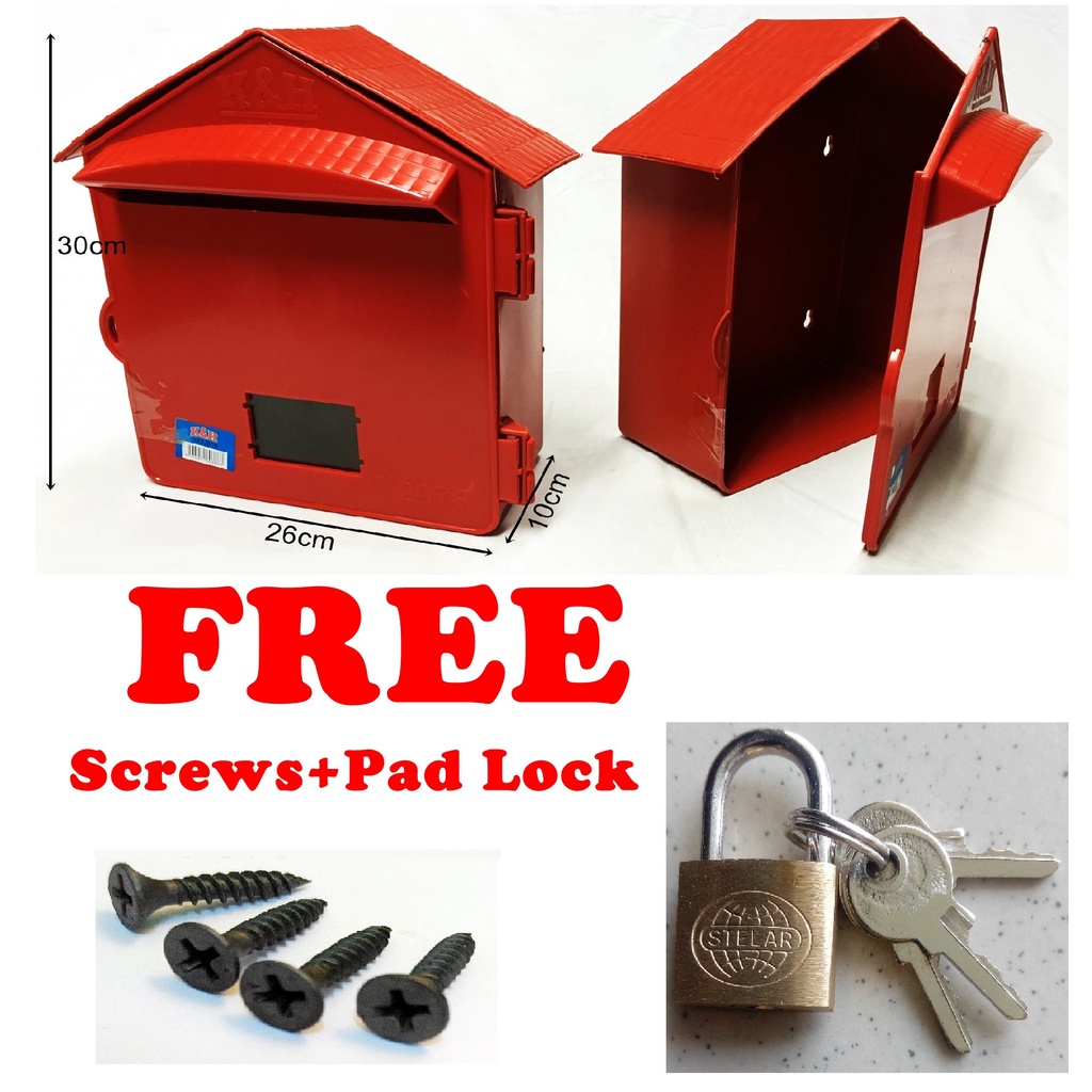 PVC Post Letter Box/ Plastic Mail Box/ Peti Surat Plastik/ Mailbox ...