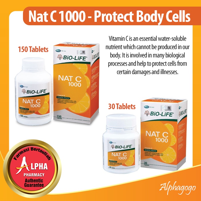 BIO-LIFE NAT C 1000MG (30 Tablets / 150 Tablets | Shopee Malaysia