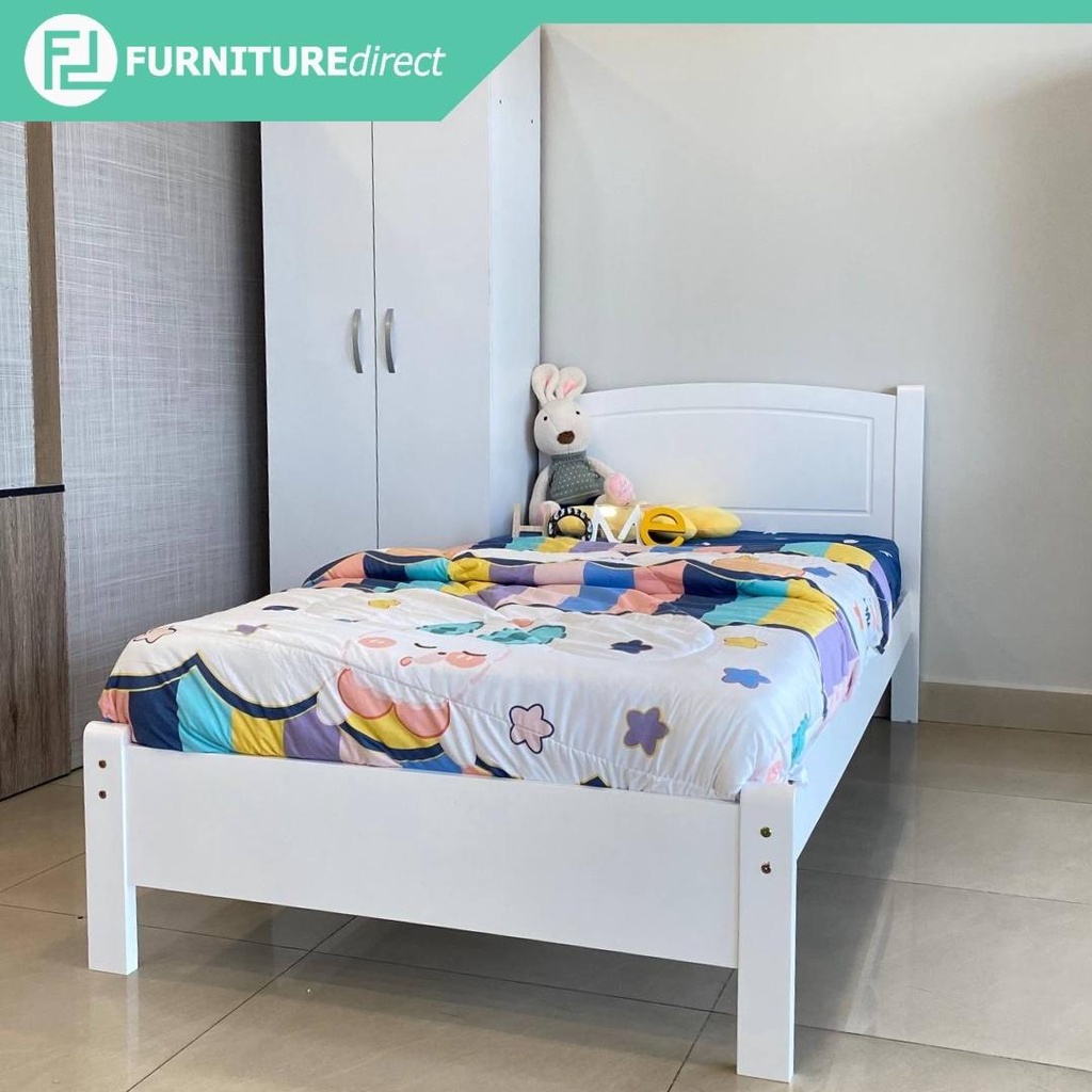 Furniture Direct THOMAS single bed frame wood/ katil single kayu ...