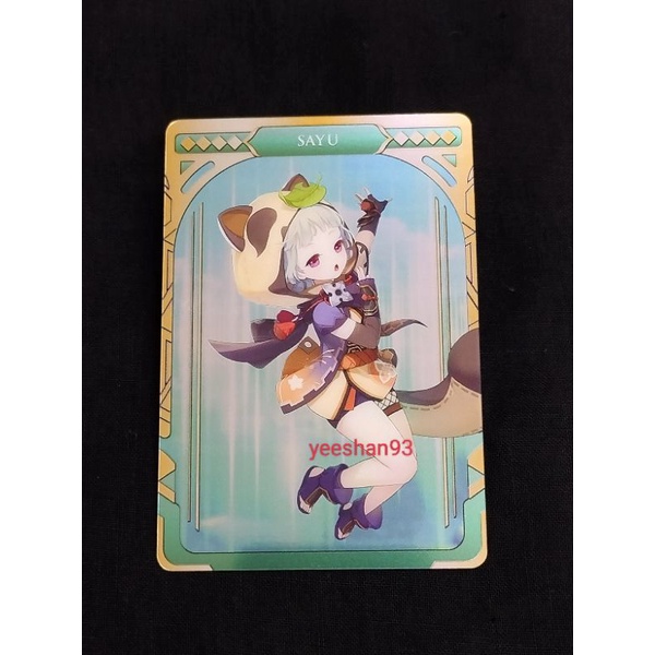 Original Bandai Genshin Impact Metallic Card Collection Single Cards ...