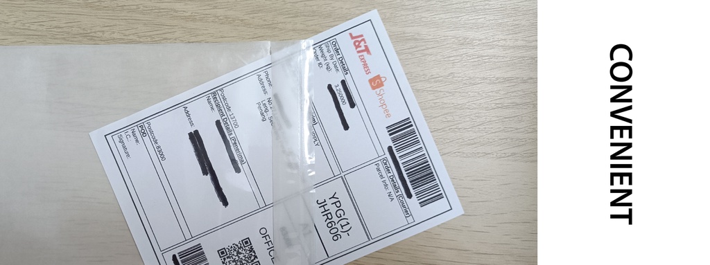 Poket Kiriman AWB A6 Consignment Note Pocket AWB Pocket (50pcs/100pcs ...