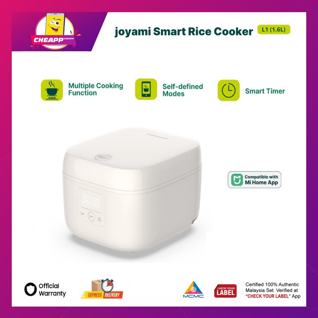 (ORIGINAL) JOYAMI Smart Rice Cooker L1 | Multiple Cooking Function ...