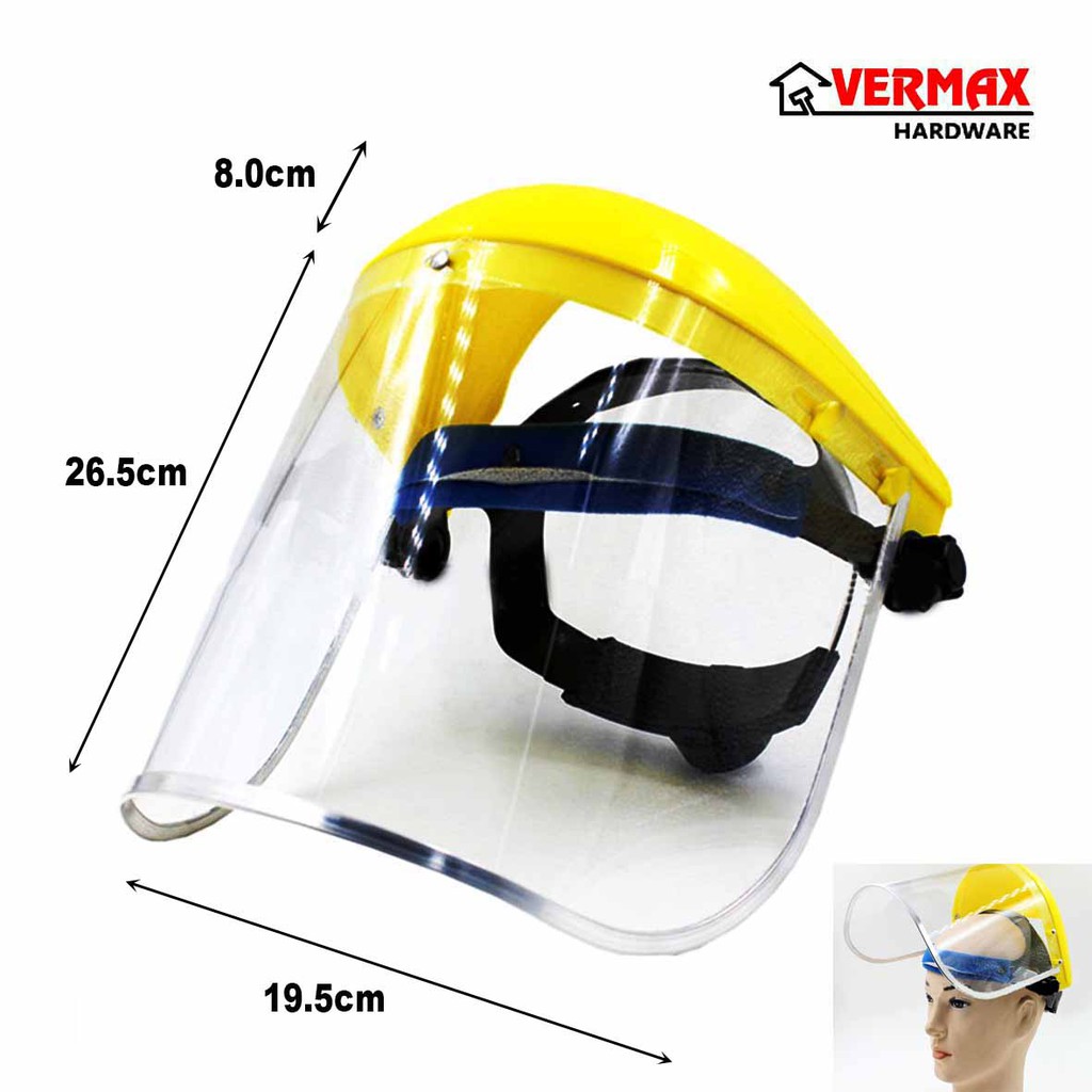Safety Face Shield / Full Clear PVC Replaceable Anti-impact Shield ...