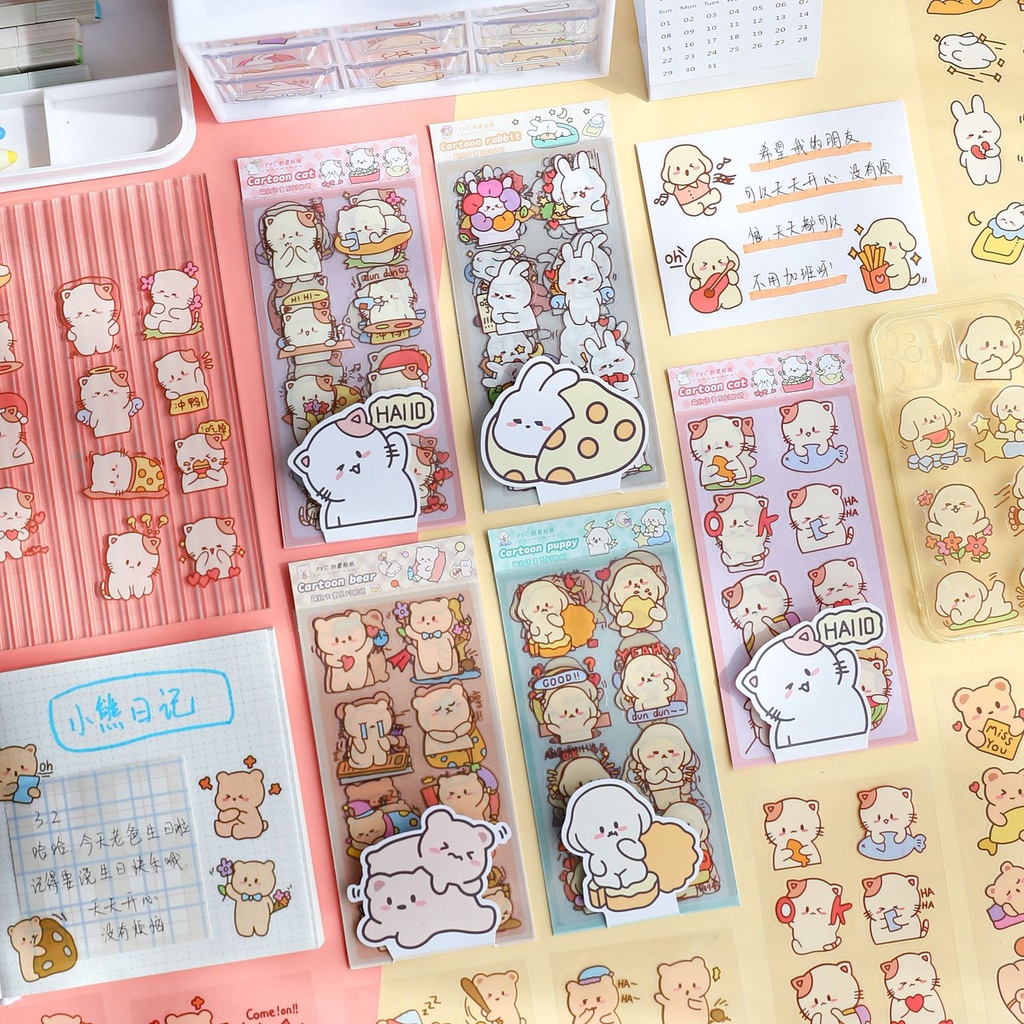 Creative Flat Sheet Stickers Cute Things Paradise Series Hand Account ...