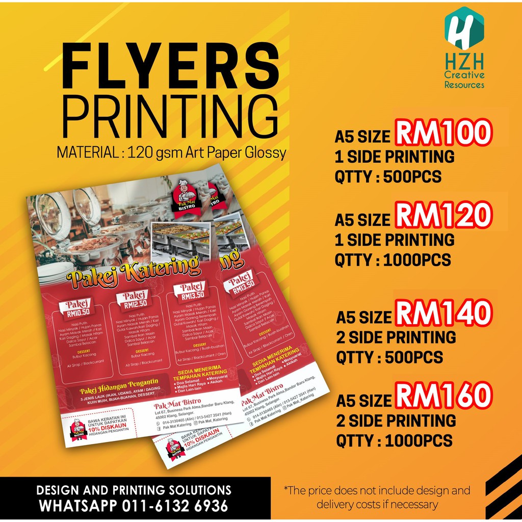 Flyers Printing Murah Offset Printing High Quality | Shopee Malaysia