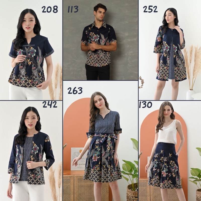Rm Navy Batik Couple/Modern Batik Uniform/Couple Batik/Eid Clothes ...