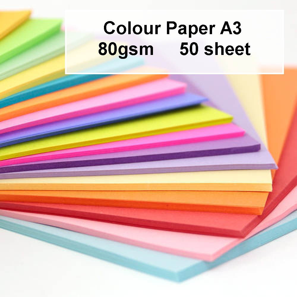 Colour Paper A3 80gsm 50 sheet | Shopee Malaysia