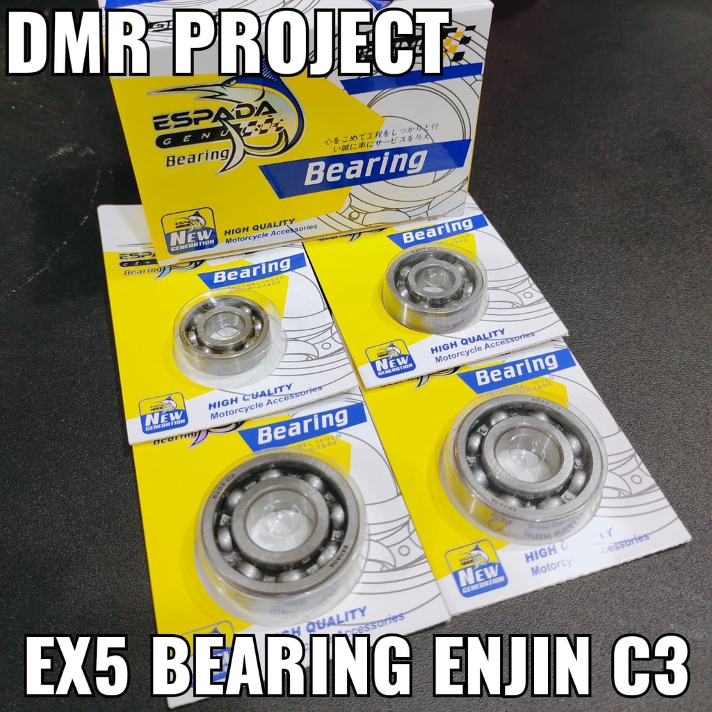 EX5 enjin bearing c3 1 set racing bearing c3 ex5 dream (4pcs) | Shopee ...