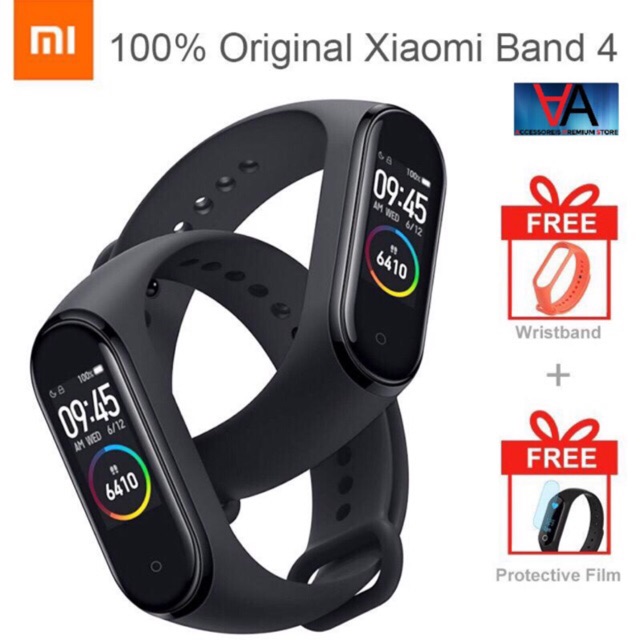 100% Original XiaoMi Band 4 Touch Screen AMOLED Smart Wristband 0.95” Waterproof Heart Rate ...