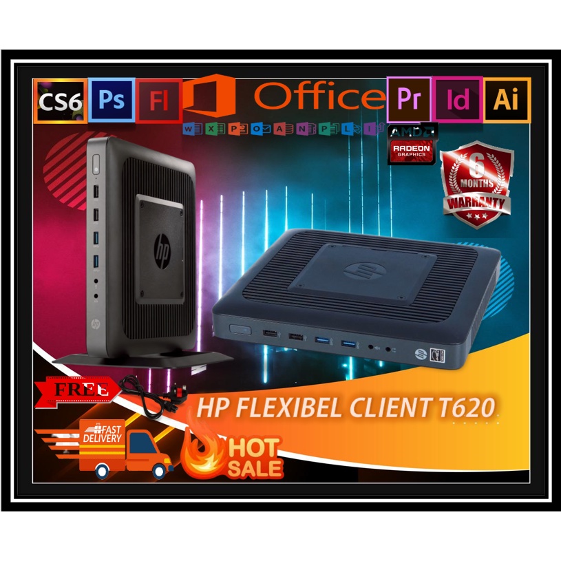 HP FLEXIBLE THIN CLIENT T620 BUSINESS ULTRA SLIM PC-AMD GX-217GA [4GB ...