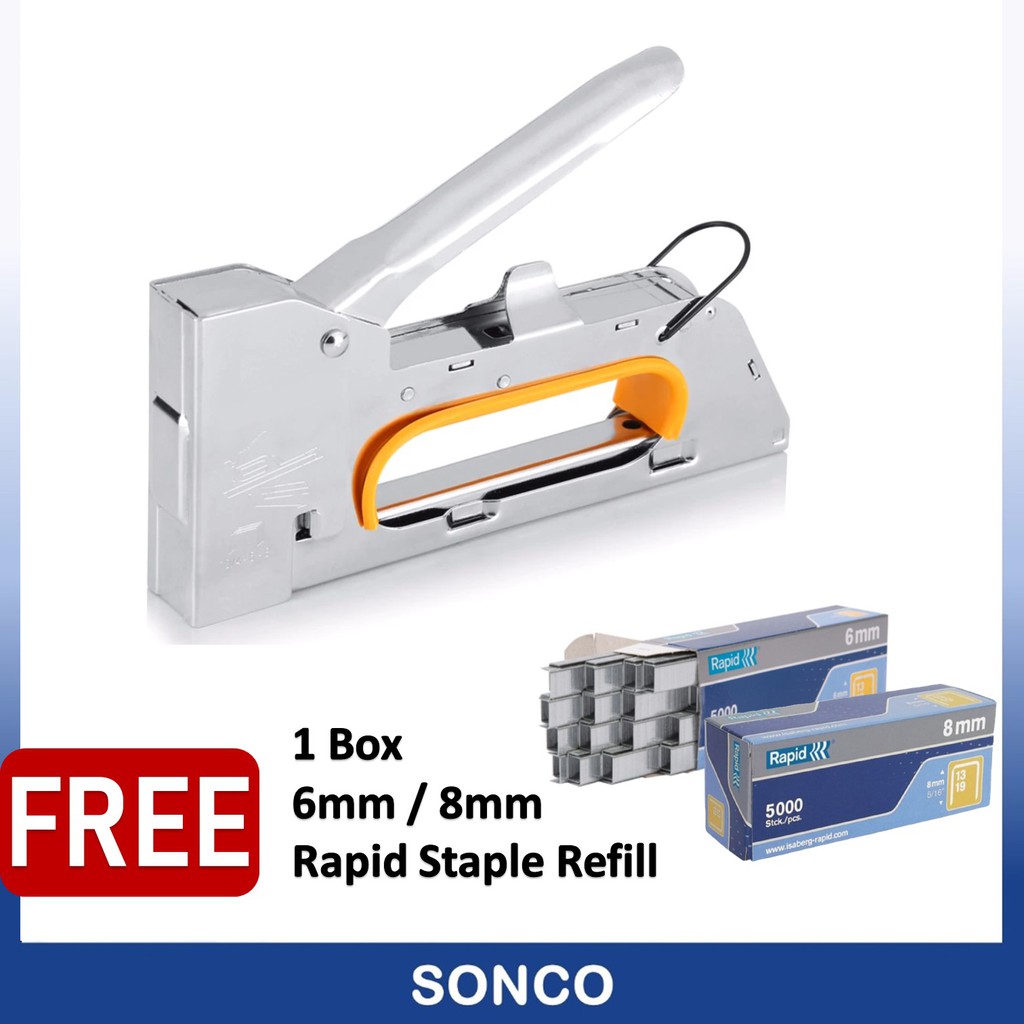 Strong Heavy Duty Hand Stapler Nail Tacker Gun For Fastening Furniture ...