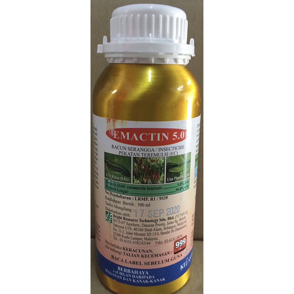 * ORIGINAL * BRT Emactin 5.0 500ml / racun serangga / ulat ratus & ulat ...