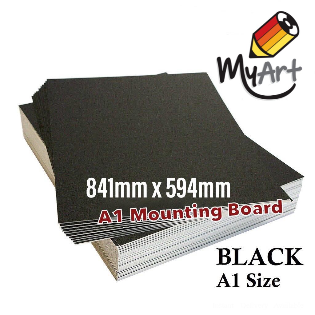 MyArt Mounting Board Black 50pcs - A1 | Shopee Malaysia