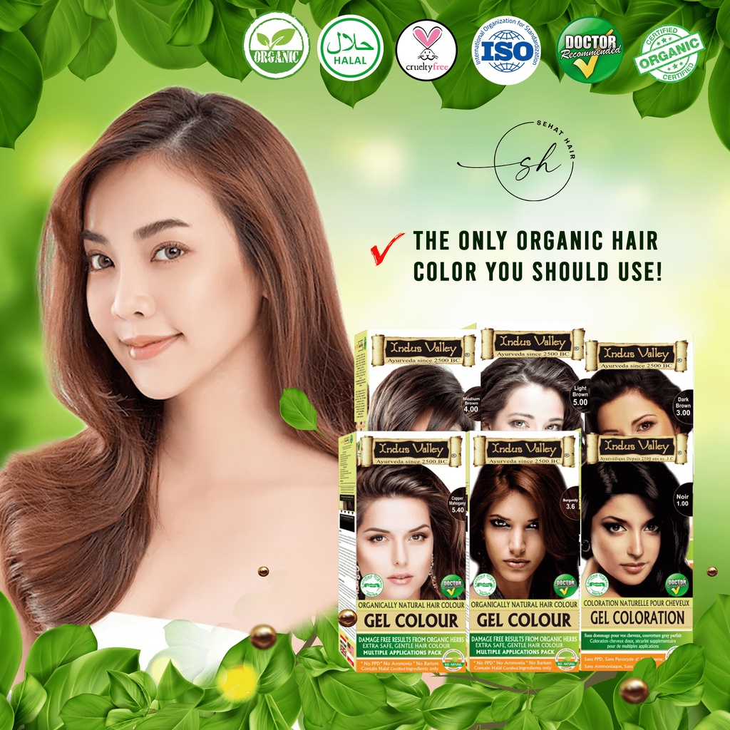 Inai/Heana Gel Hair Color Kit. 1st in Malaysia. INDUS VALLEY Henna Gel ...