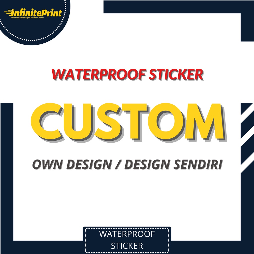 WATERPROOF Sticker Label Product - 3cm/4cm/5cm/6cm/7cm/8cm/custom ...