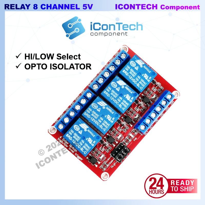Relay Module 1 Channel 2 Channel 4 Channel with Optocoupler 5V 12V ...
